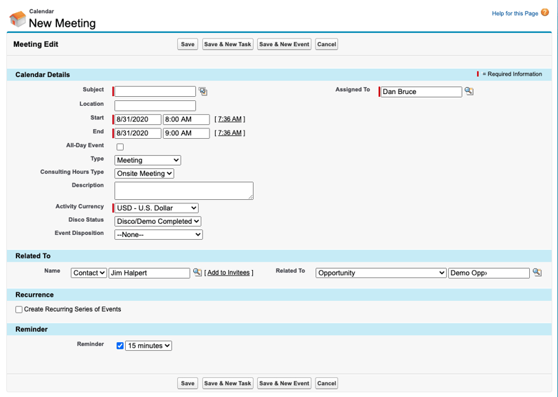 Salesforce meeting management: how to use meetings in Salesforce