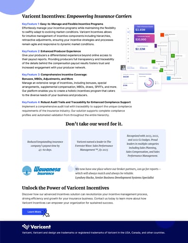 Insurance Solution Sheet | Varicent
